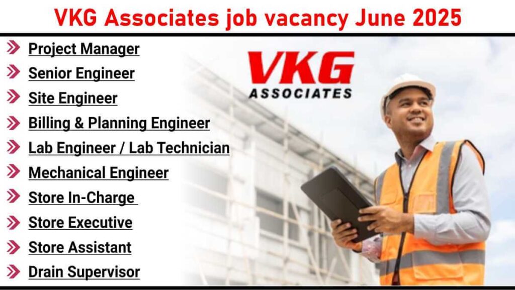VKG Associates job vacancy June 2025 | Billing and planning engineer ...